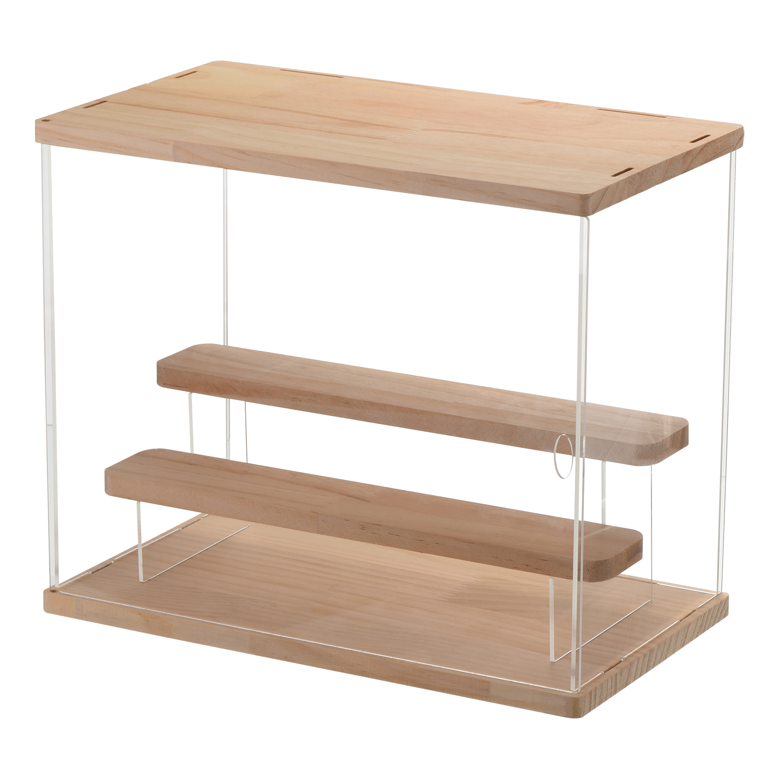 Unique Bargains 3 Tier Acrylic Display Case Stand Dustproof Showcase ...