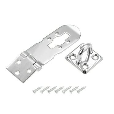 Heavy Duty Door Hasp with Turning Padlock Eye Mount, Stainless Steel ...