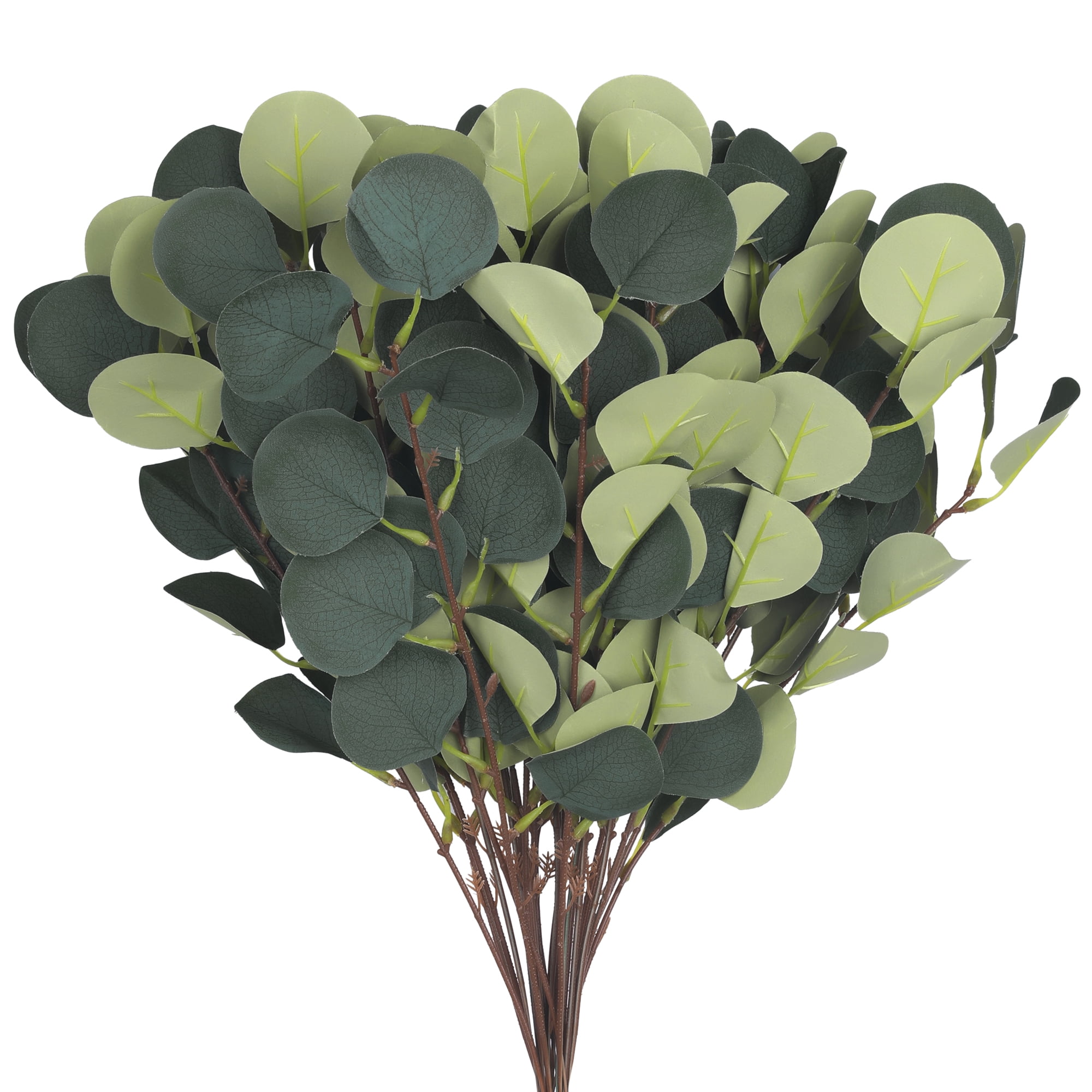 Unique Bargains 30 Pack Artificial Green Leaves Faux Bulk Greenery ...