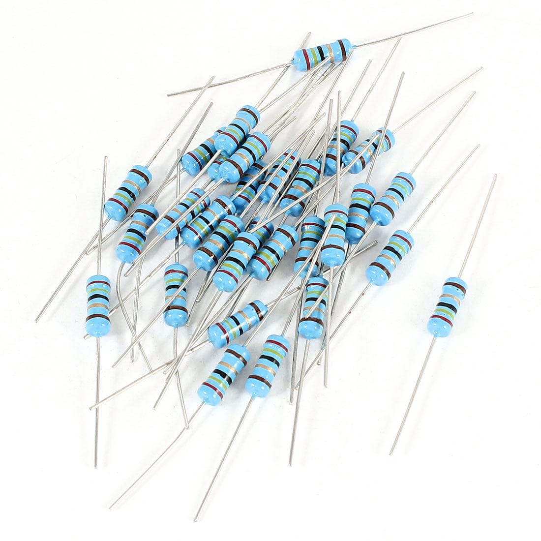 30Pcs 1W 1% Tolerance 24 Ohm Through Hole Axial Flameproof Metal Film ...