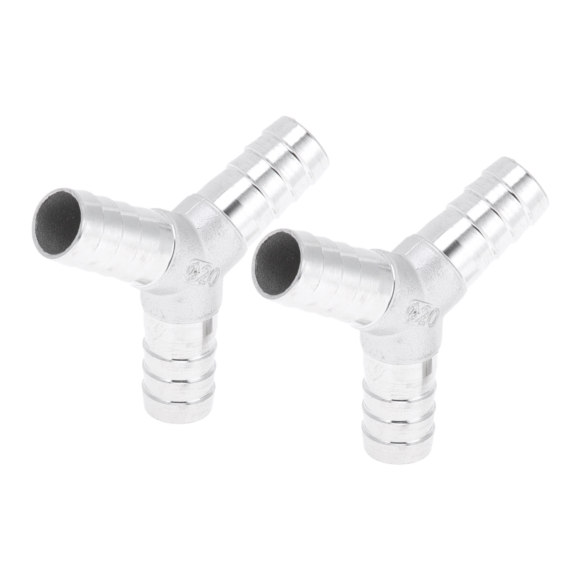 Unique Bargains 304 Stainless Steel Hose Barb Fittings 25/32" 3 Ways Y ...