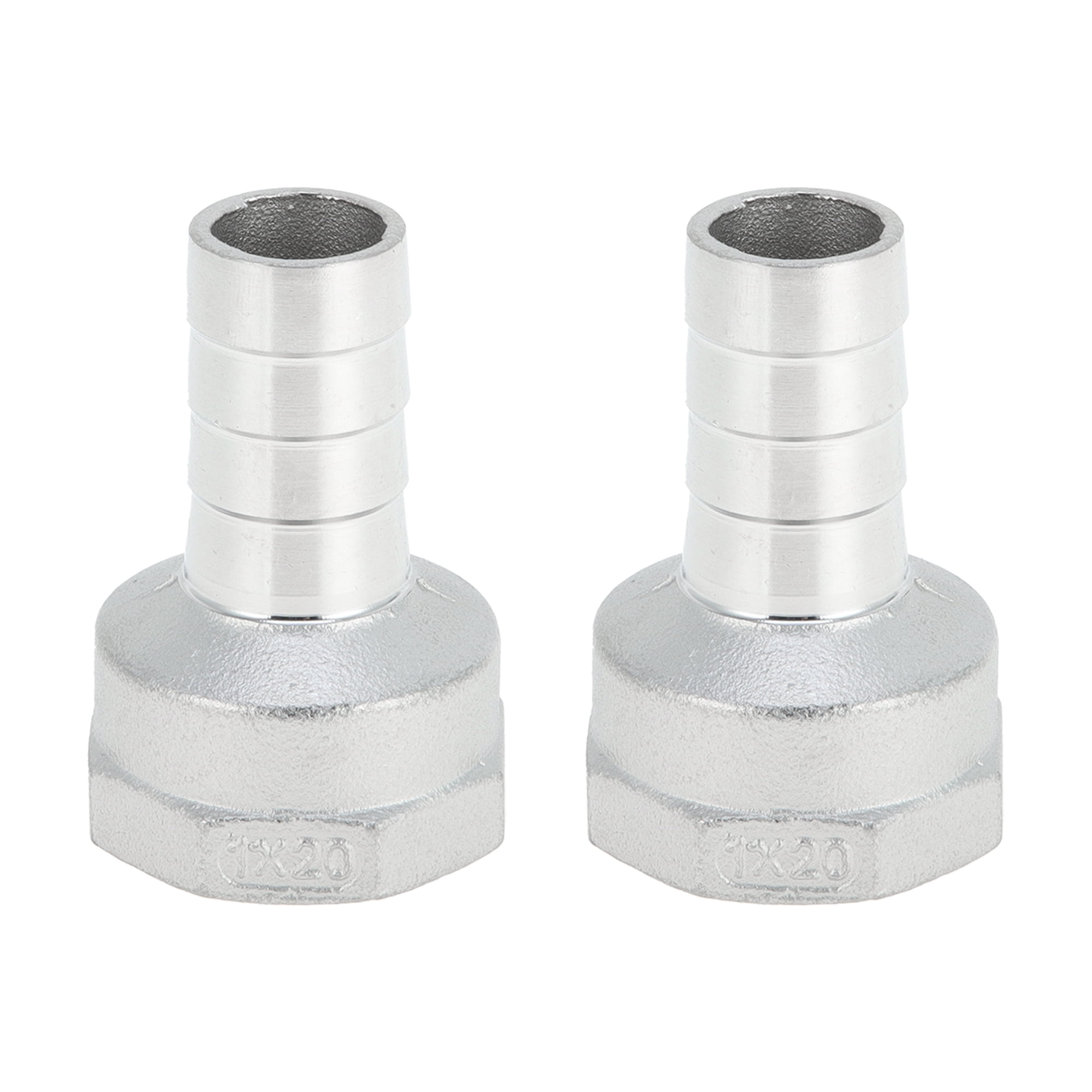 Unique Bargains 304 Stainless Steel Hose Barb Fittings 25/32" OD 1 ...