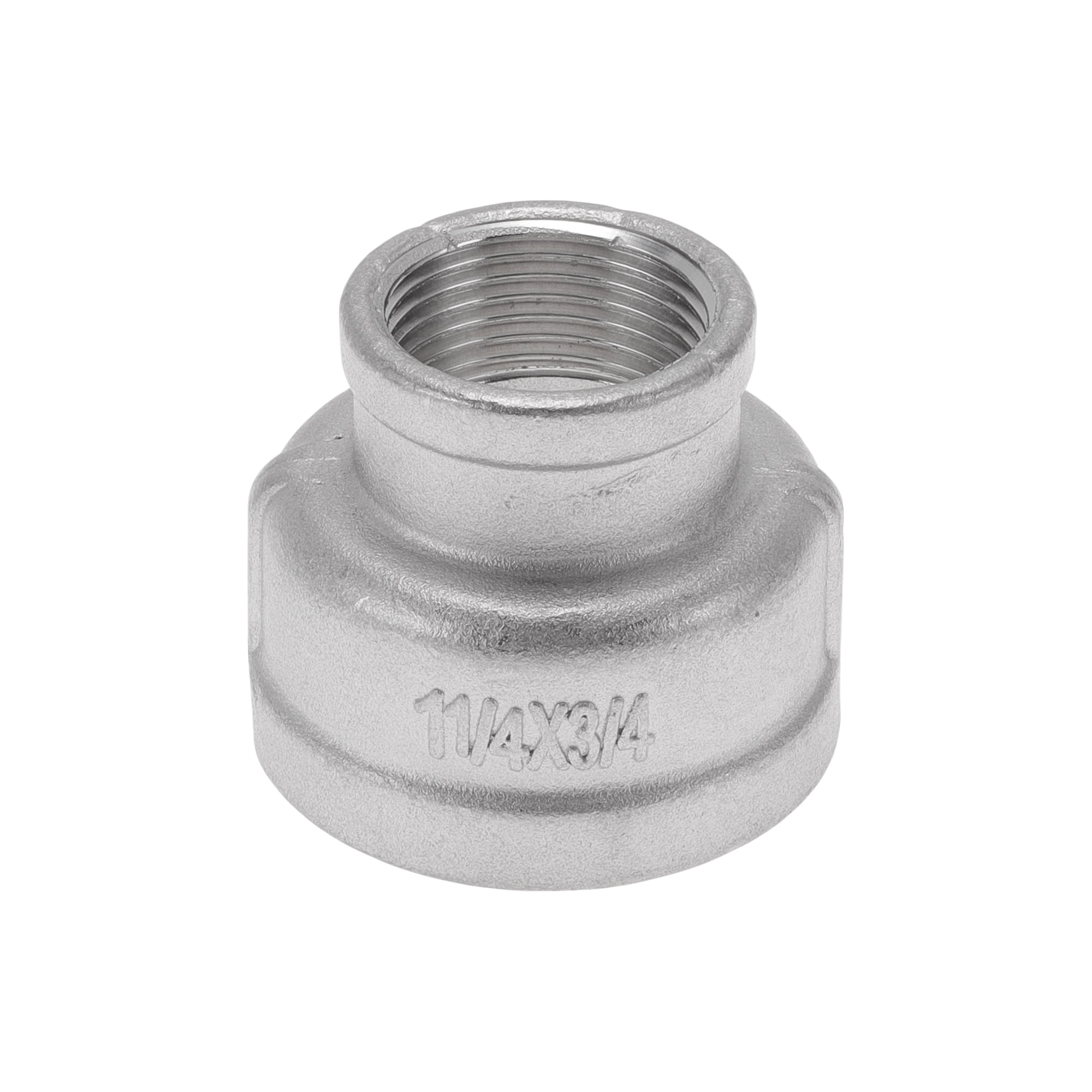 Unique Bargains 304 Stainless Steel Pipe Fittings 1.2" x 3/4"BSPT ...