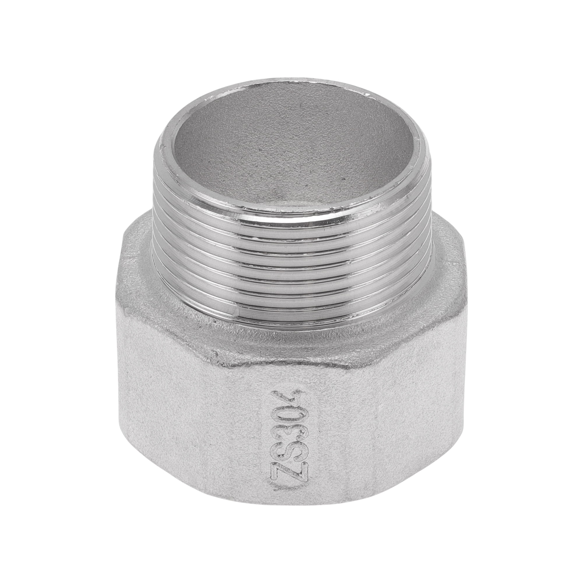 Unique Bargains 304 Stainless Steel Pipe Fittings 1.5"Female x 1.2"Male ...