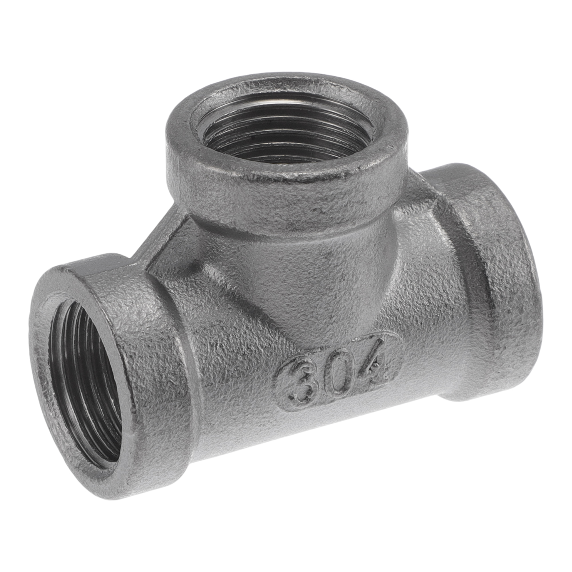 Unique Bargains 304 Stainless Steel Pipe Fittings 3/8" BSPT T Shaped 3 ...