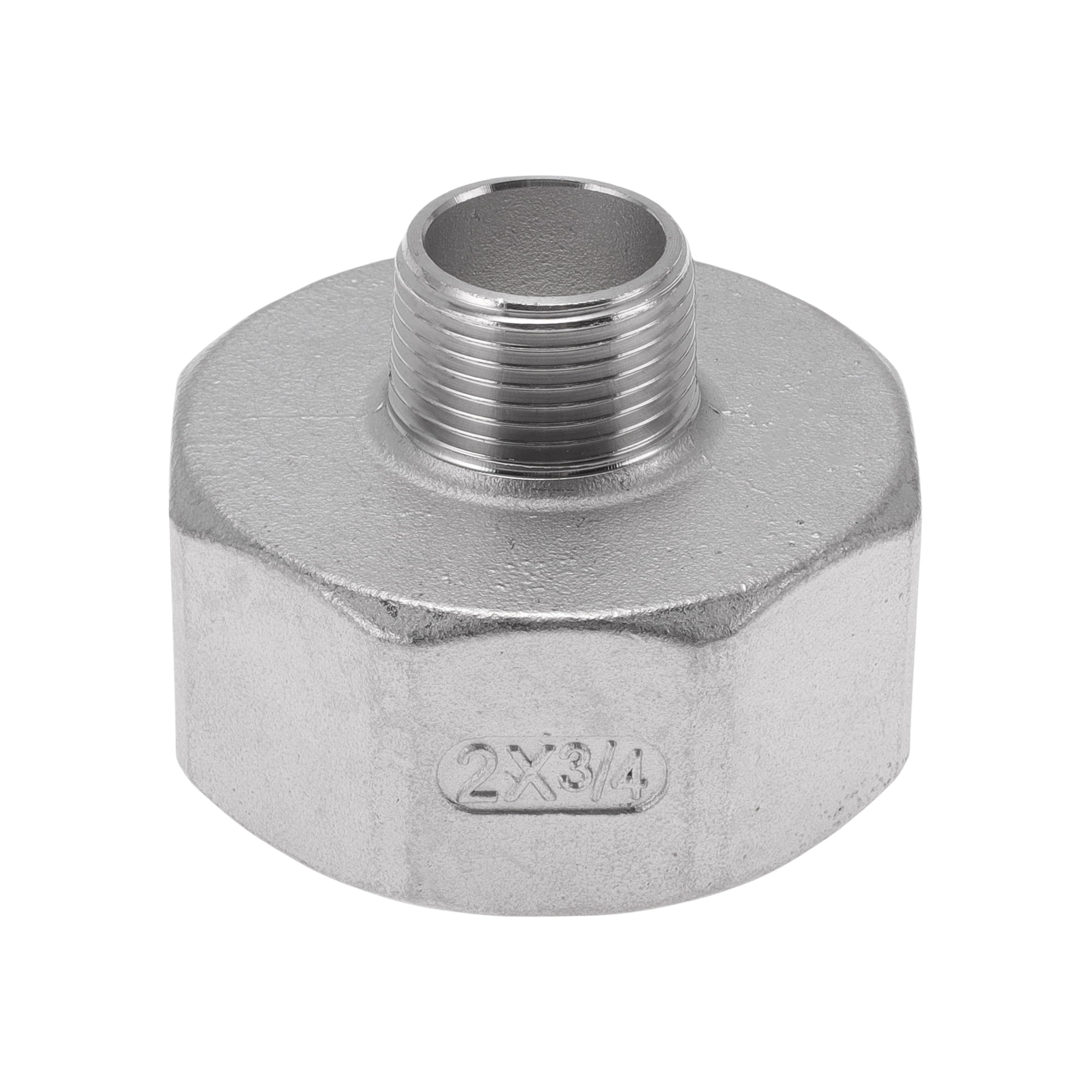 Unique Bargains 304 Stainless Steel Pipe Fittings 2"Female x 3/4"Male ...