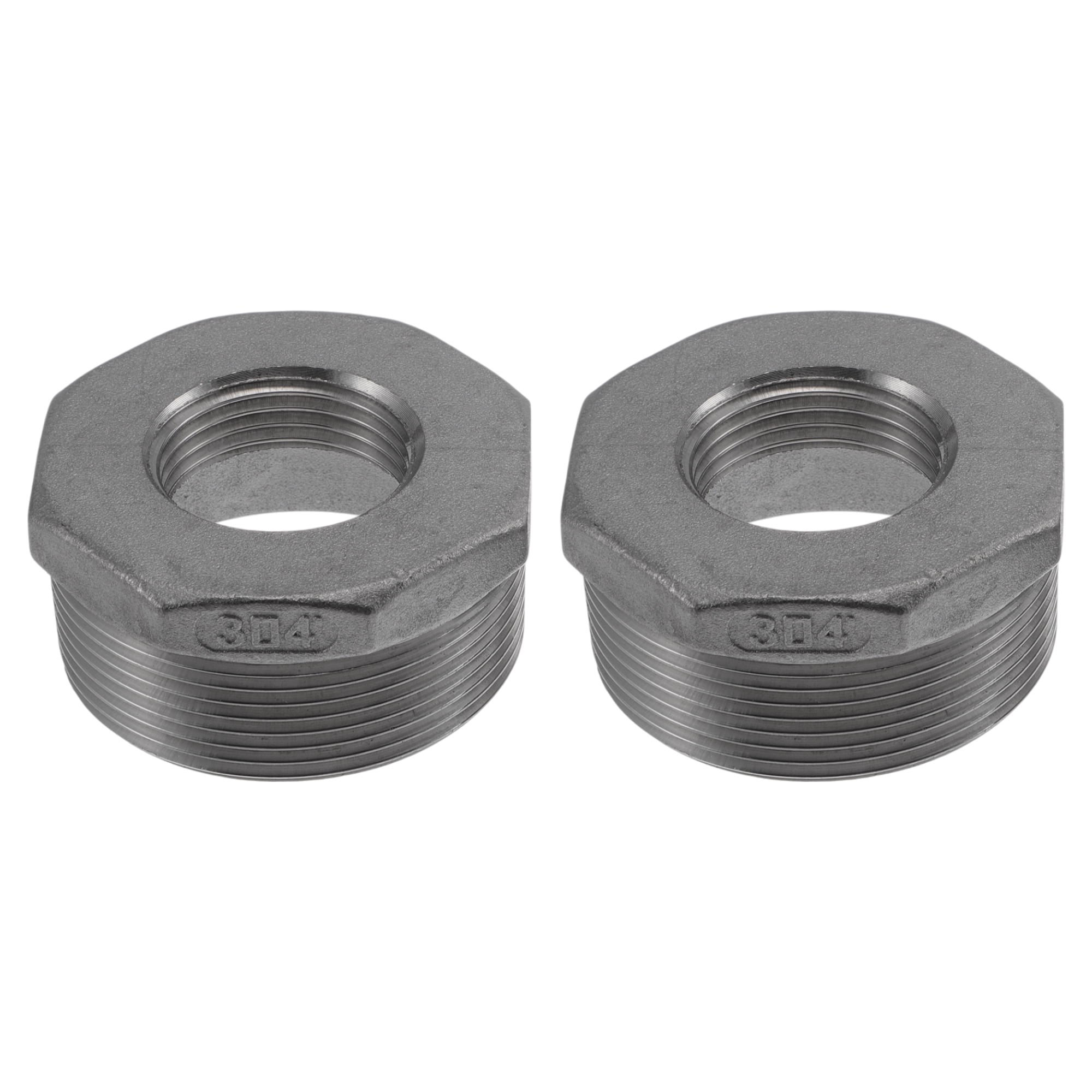 Unique Bargains 304 Stainless Steel Pipe Fittings 2"Male x 1"Female ...