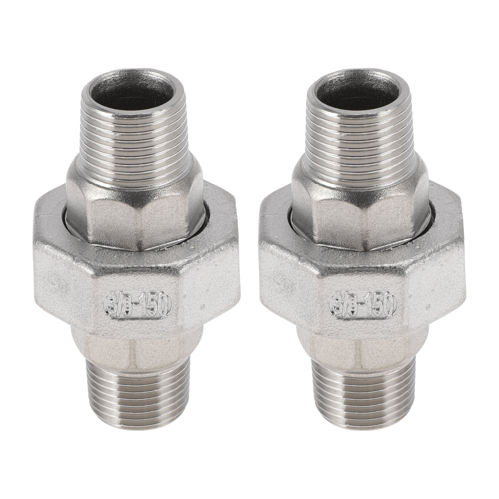 Unique Bargains 304 Stainless Steel Pipe Fittings 3/8" BSPT Male Cast ...