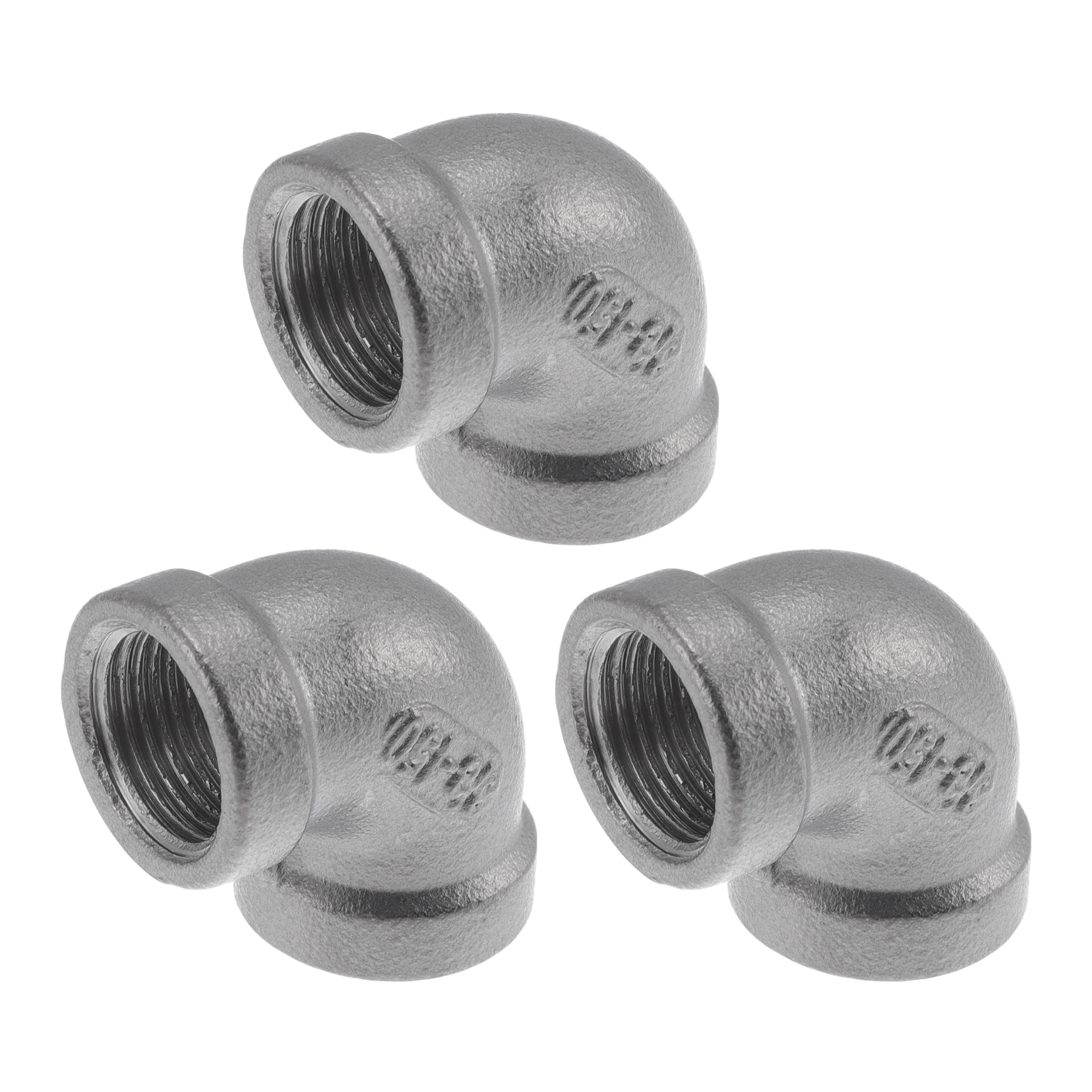 Unique Bargains 304 Stainless Steel Pipe Fittings 3/8" BSPT 90 Degree ...