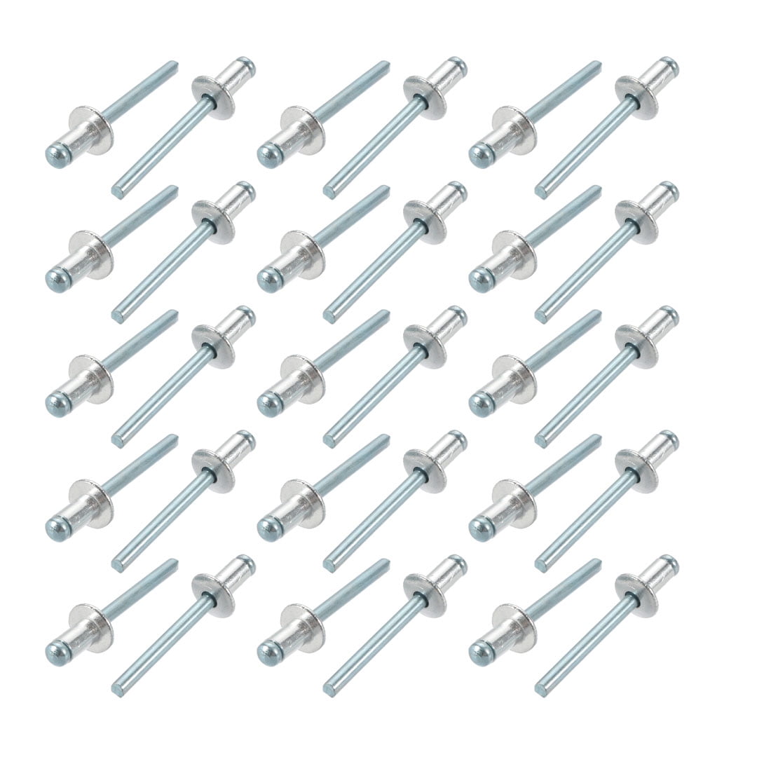 Unique Bargains 30Pcs 6mm x 10mm Aluminum Steel Open End Blind Rivets ...