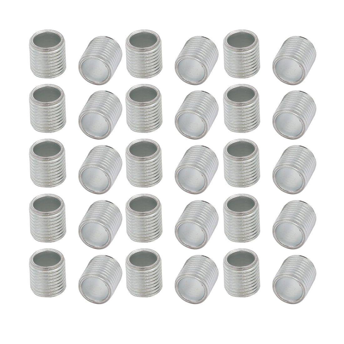 Unique Bargains 30Pcs M10 Full Threaded Lamp Nipple Pass-Through Pipe ...