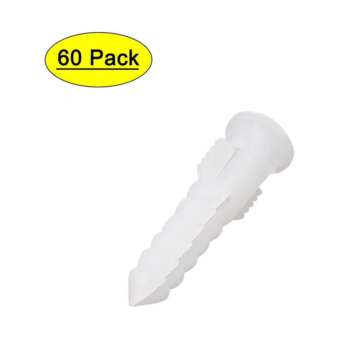 Unique Bargains Plastic Wall Mounted Screws Expansion Nails Plug White ...