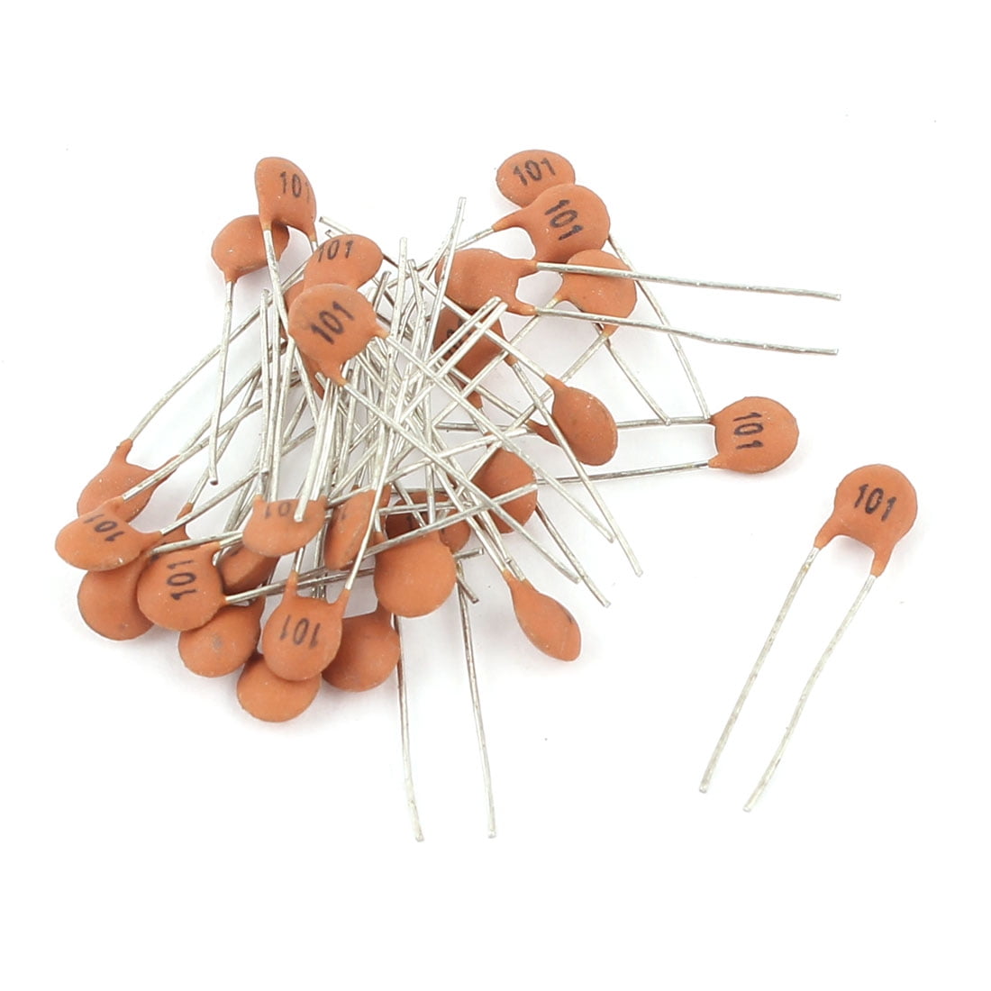 Unique Bargains 30pcs 100pF 50V 10% Replacement Radial Ceramic Disc ...