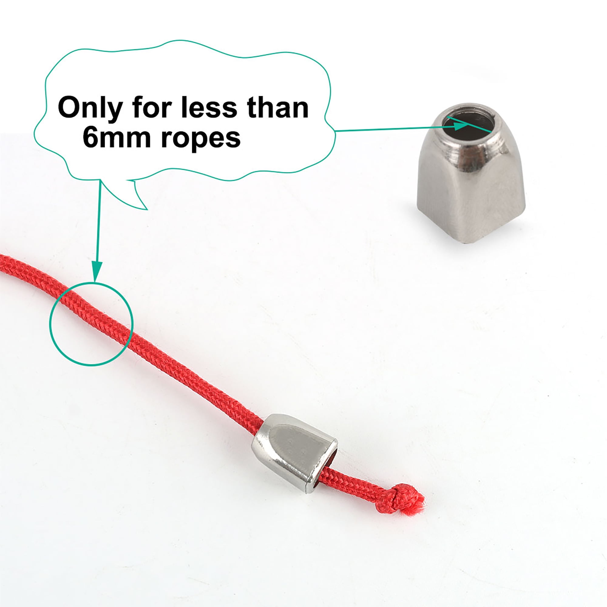 Unique Bargains 30pcs Bell Shape Ends Stopper Square Buckle Plastic ...