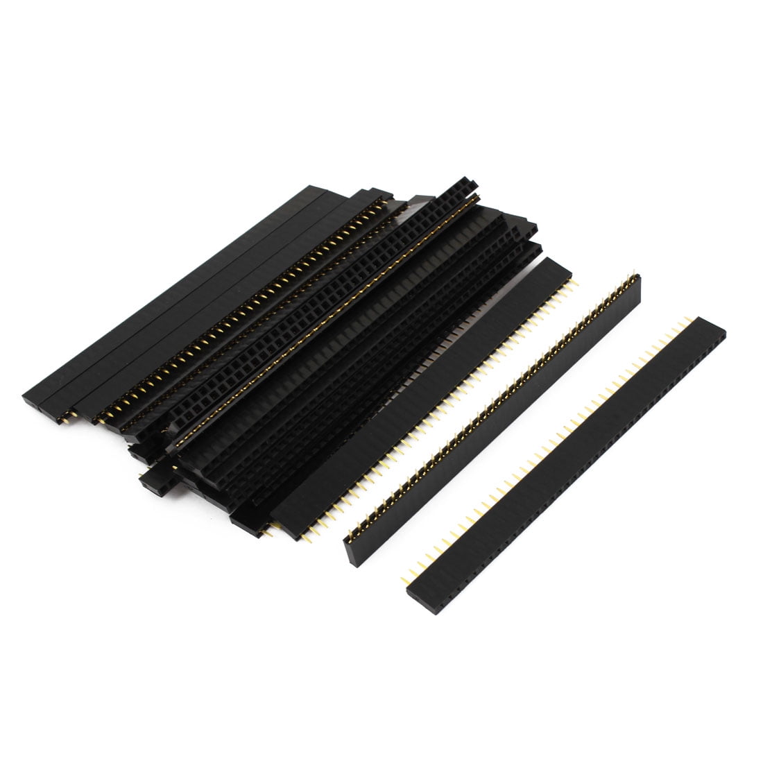 Unique Bargains 30Pcs Single Row 40 Pin 2.54mm Pitch Female PCB Header ...