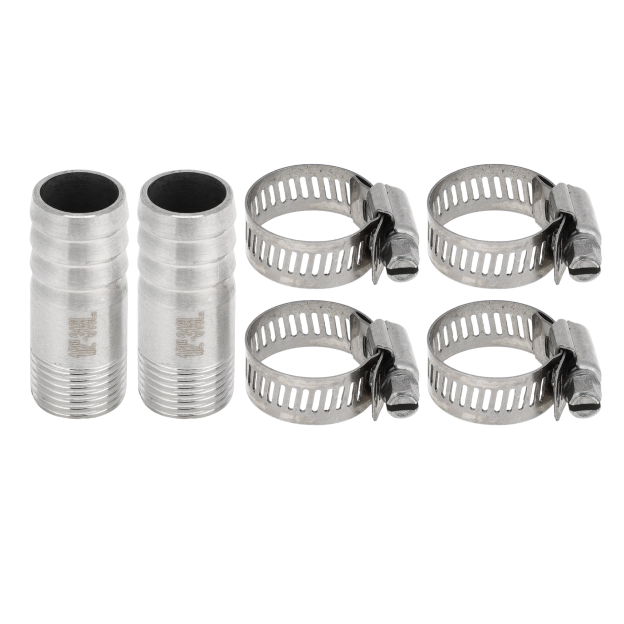Unique Bargains 316 Stainless Steel Hose Barb Fittings 25/32" OD 1/2" BSPT I Shaped Male Thread ...