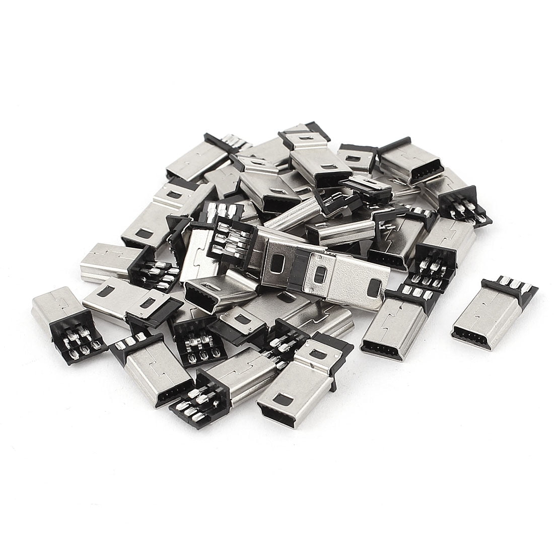 Unique Bargains 35Pcs USB 5Pin Type B Male Plug Connector PCB Mounting ...
