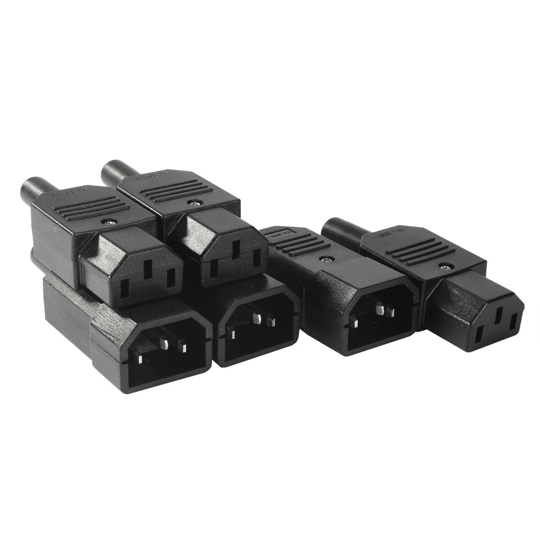 Unique Bargains 3Pair AC250V 10A 3P Panel Mount IEC320 C14 Socket C13 ...