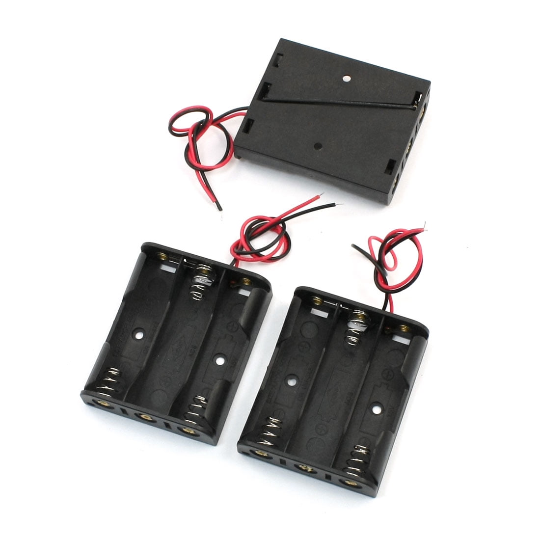 Unique Bargains 3Pcs Spring Clip 3 x 1.5V AA Battery Holder Case Box ...