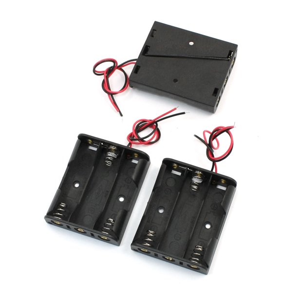 Unique Bargains 3Pcs Spring Clip 3 x 1.5V AA Battery Holder Case Box ...