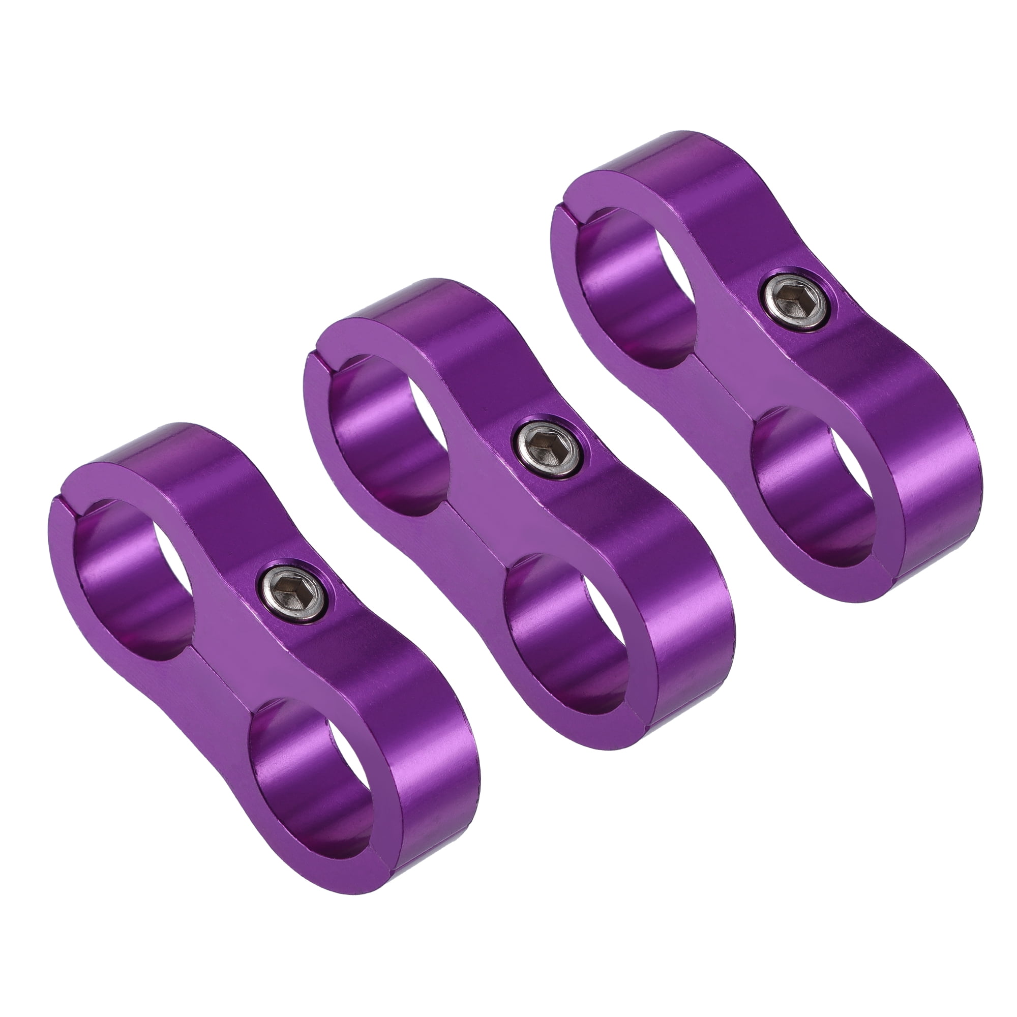 Unique Bargains 3pcs Car AN10 19mm Hose Separator Clamp Oil Line Brake Line Aluminum Alloy Fuel ...