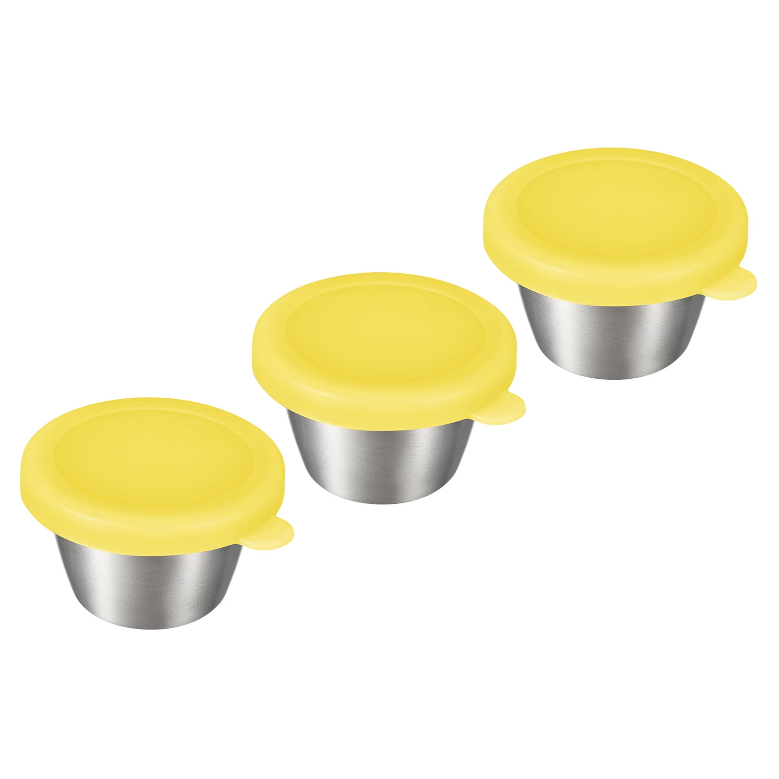 Unique Bargains 3pcs Condiment Containers with Lids, 2.36oz Stainless ...