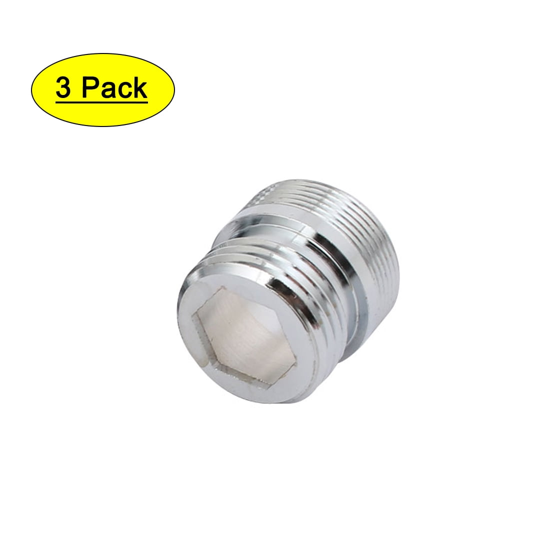 Unique Bargains 3pcs M22 to 1/2BSP Male Thread Faucet Adapter Silver ...