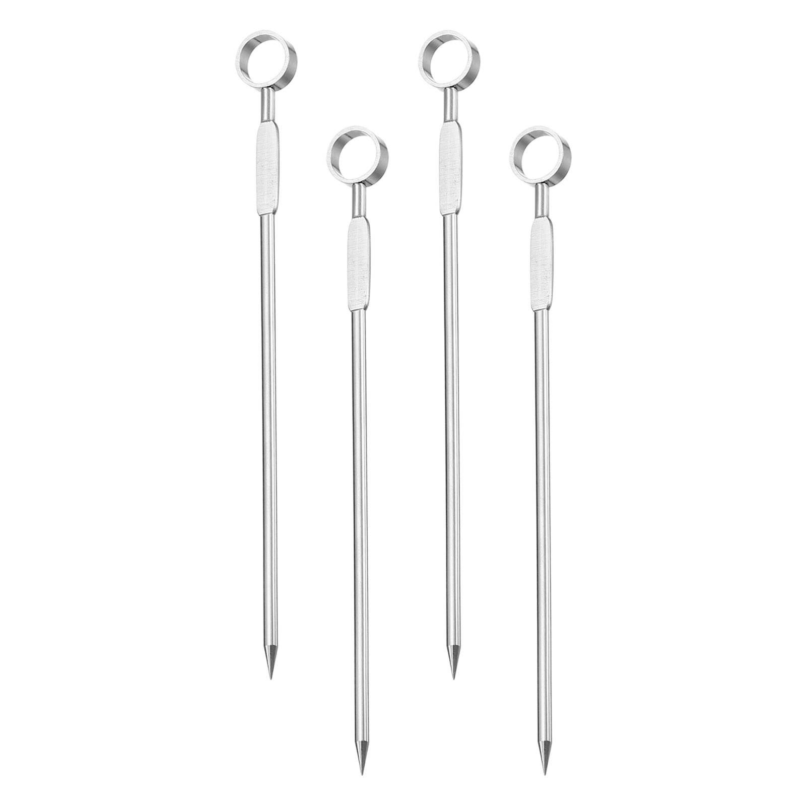 Unique Bargains 4.3' Metal Cocktail Toothpicks Round Ring Drink Picks ...
