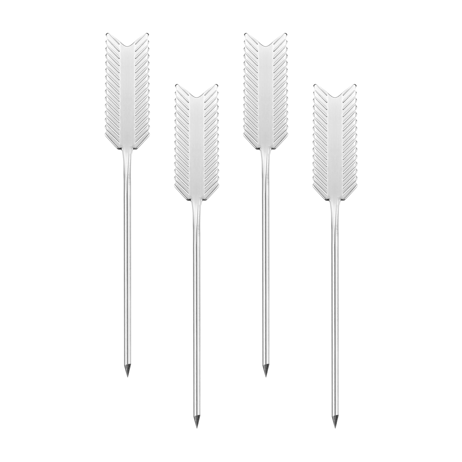 Unique Bargains 4.57' Metal Cocktail Toothpicks Arrow Shape Drink Pick ...