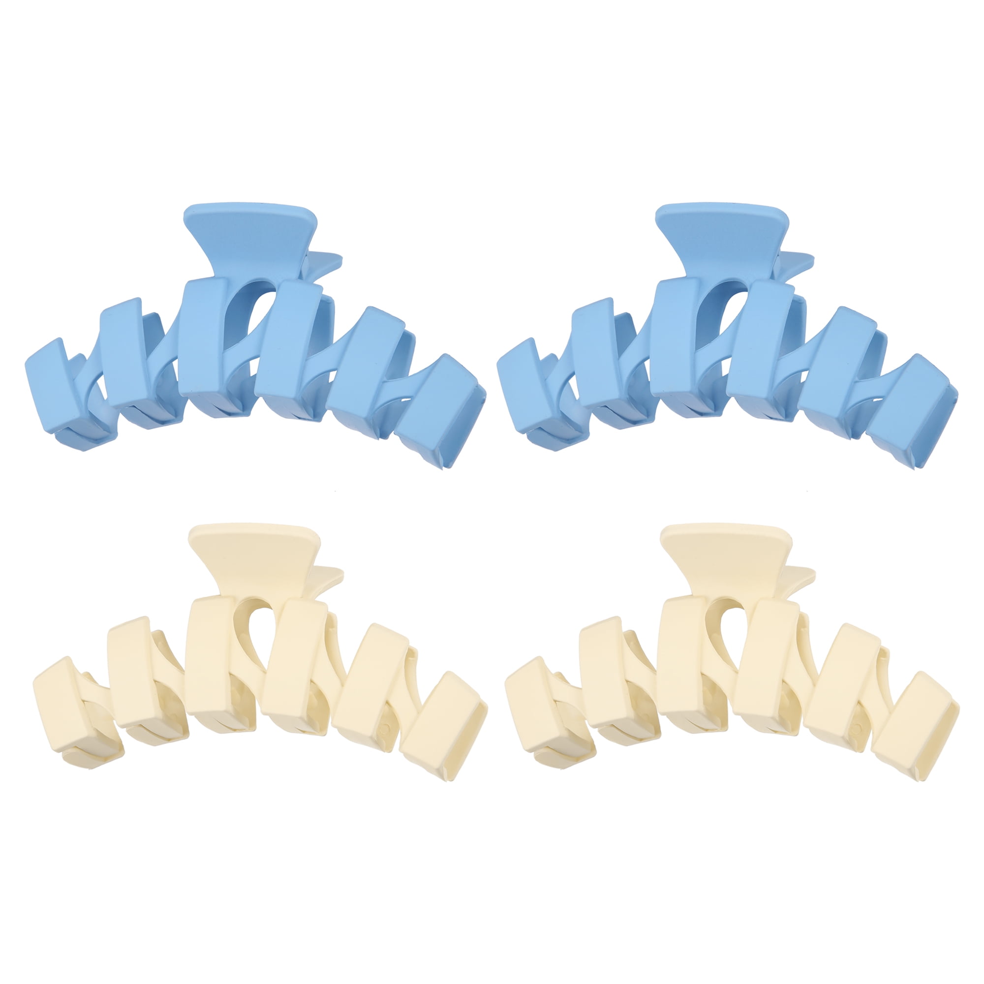 Unique Bargains 4 PCS Hair Claw Clips 4.4 Inch Wave Clips Hair Clips ...