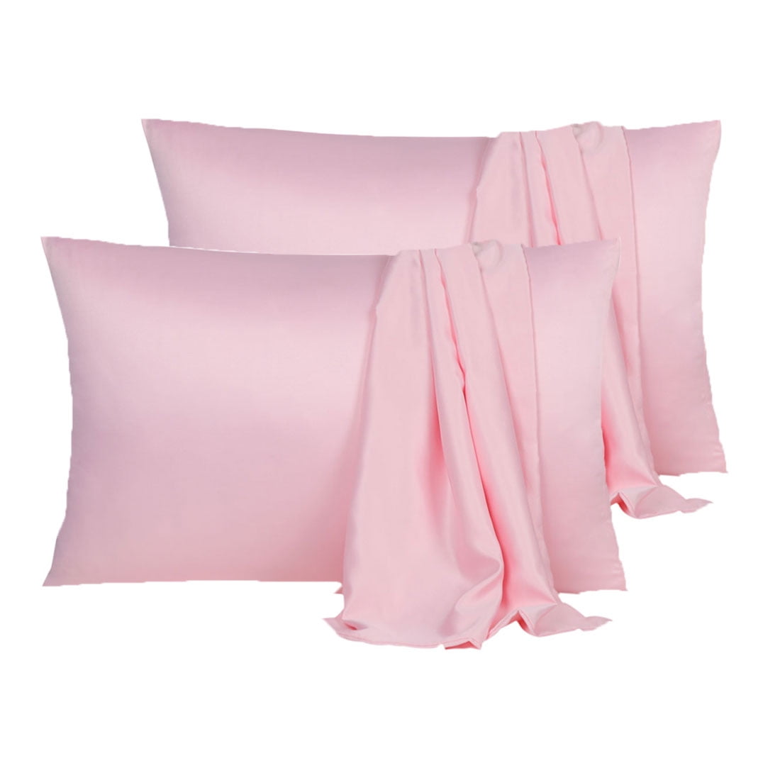 Unique Bargains 4 Pack Satin Pillowcases for Hair and Skin, Pink Queen ...