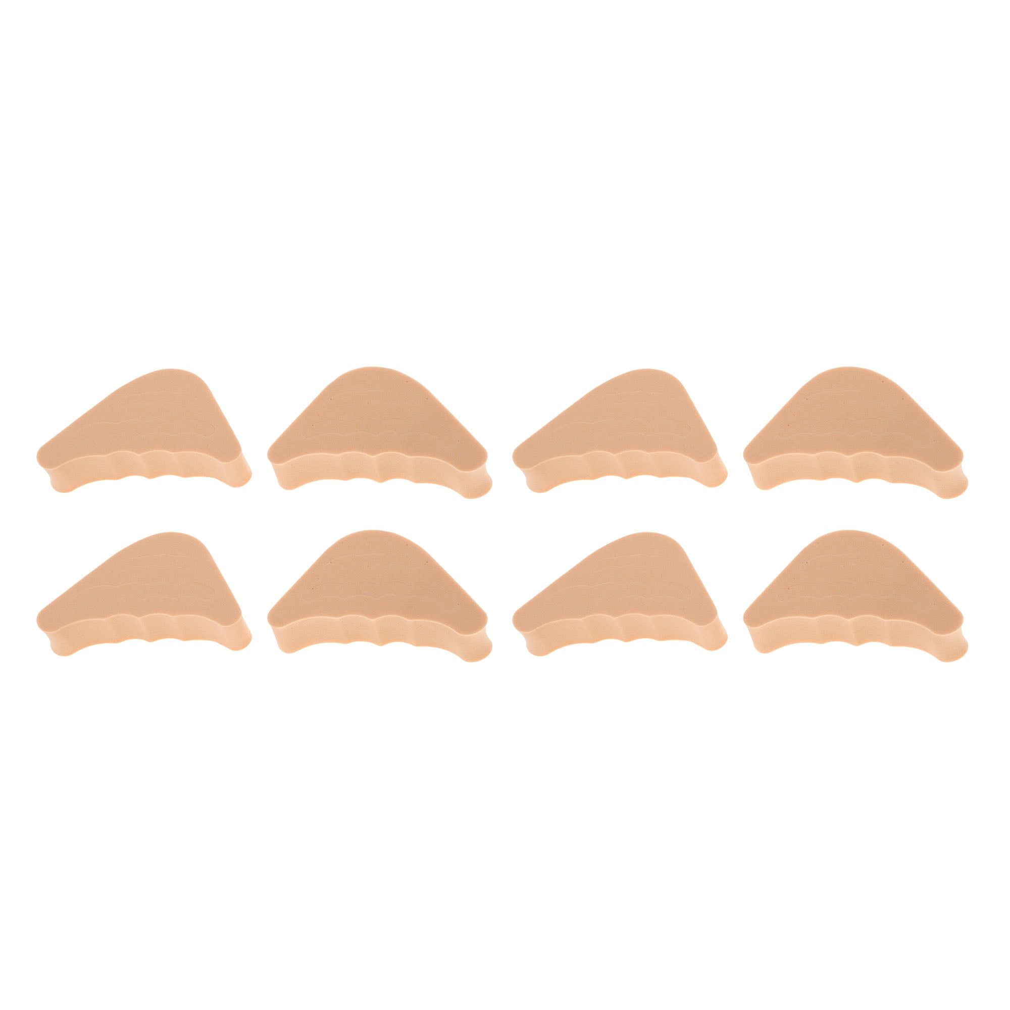 Unique Bargains 4 Pairs Soft Round Head Wavy Hole Toe Plugs Skin Color ...