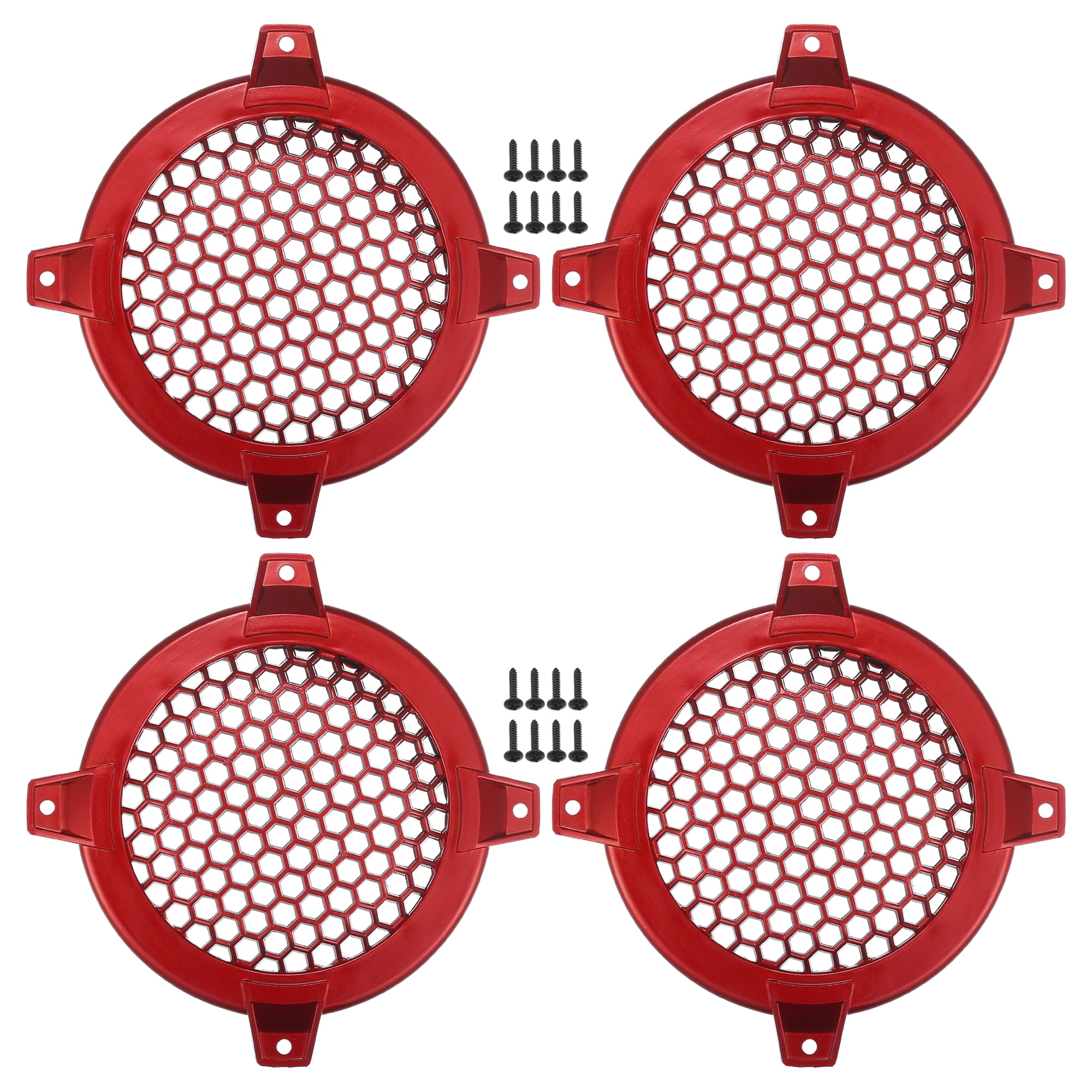 Unique Bargains 4 Pcs 4" Car Speaker Grills Cover Mesh 4 Inch Audio ...