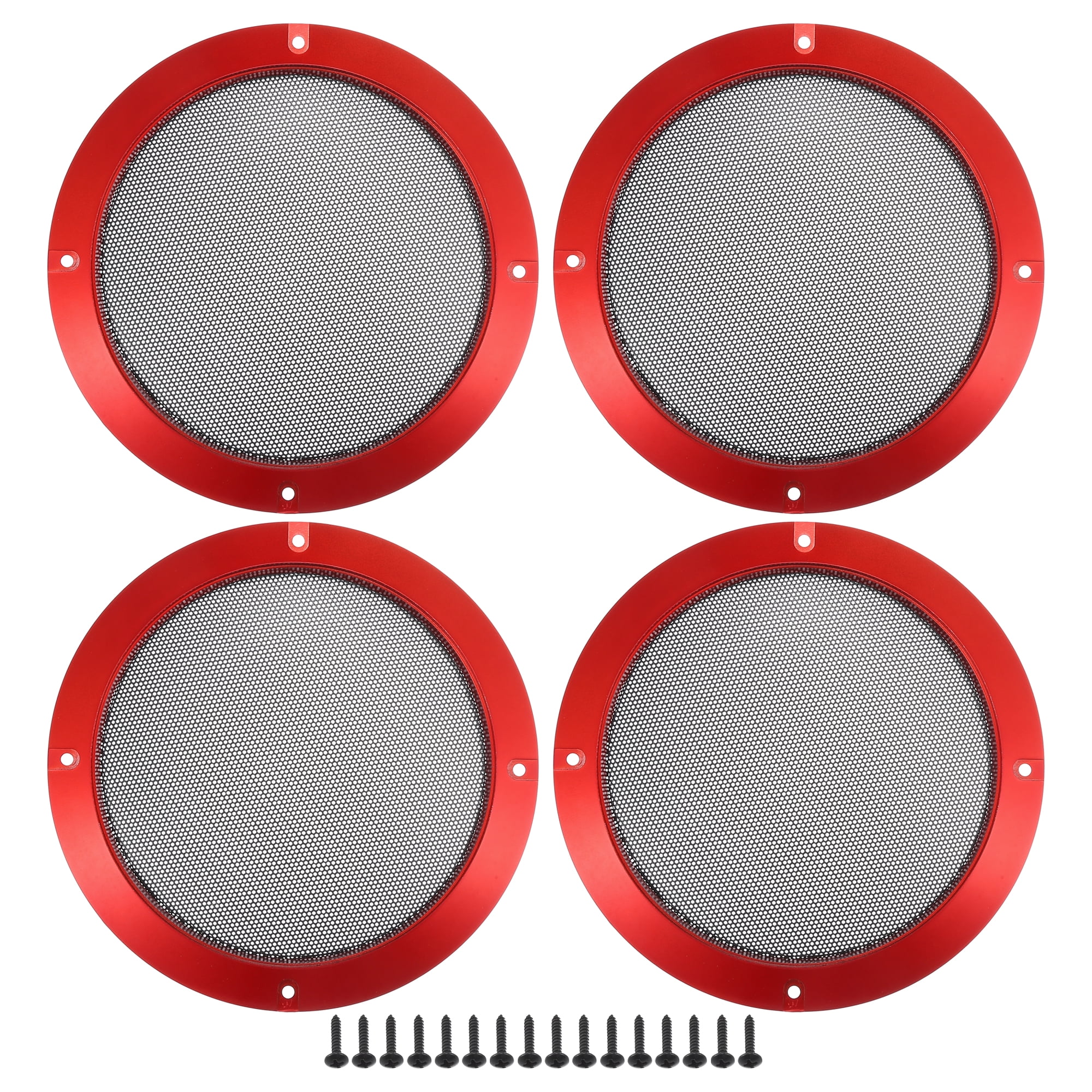 Unique Bargains 4 Pcs 6.5" Car Speaker Grills Cover Mesh Round Audio ...