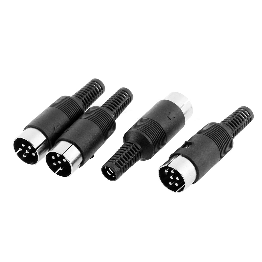 Unique Bargains 4 Pcs 6 Pin DIN Plug Male Solder Cable Connector ...