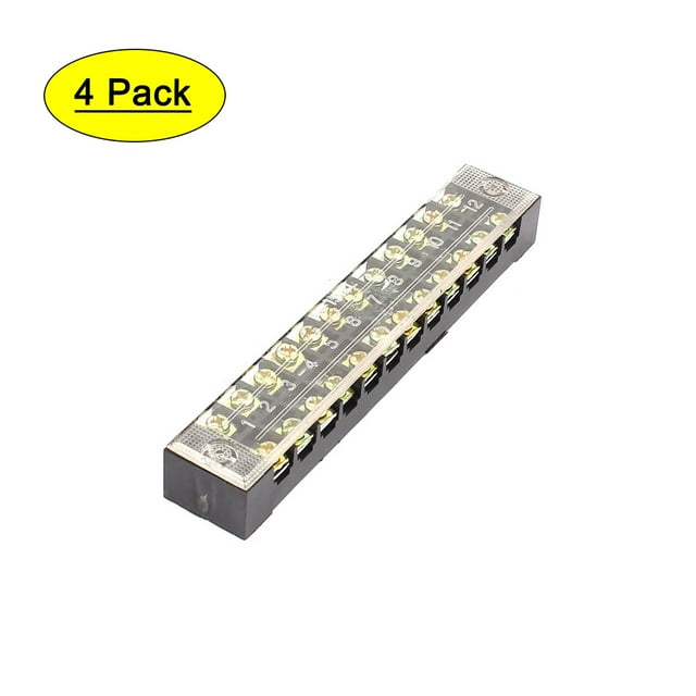 Unique Bargains 4 Pcs 600V 15A 12P Screw Electric Barrier Terminal ...