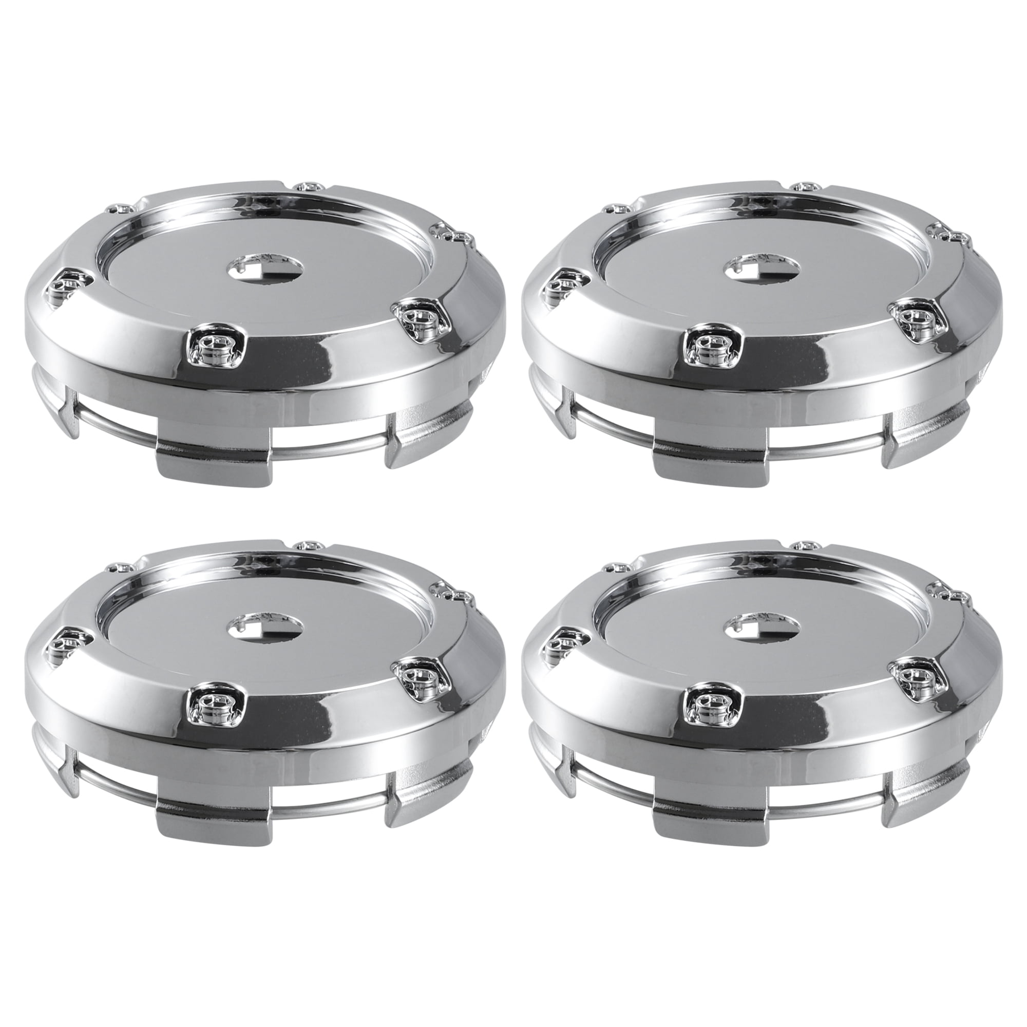 Unique Bargains 4 Pcs 66mm 6 Clips Wheel Rim Hub Center Caps Silver ...