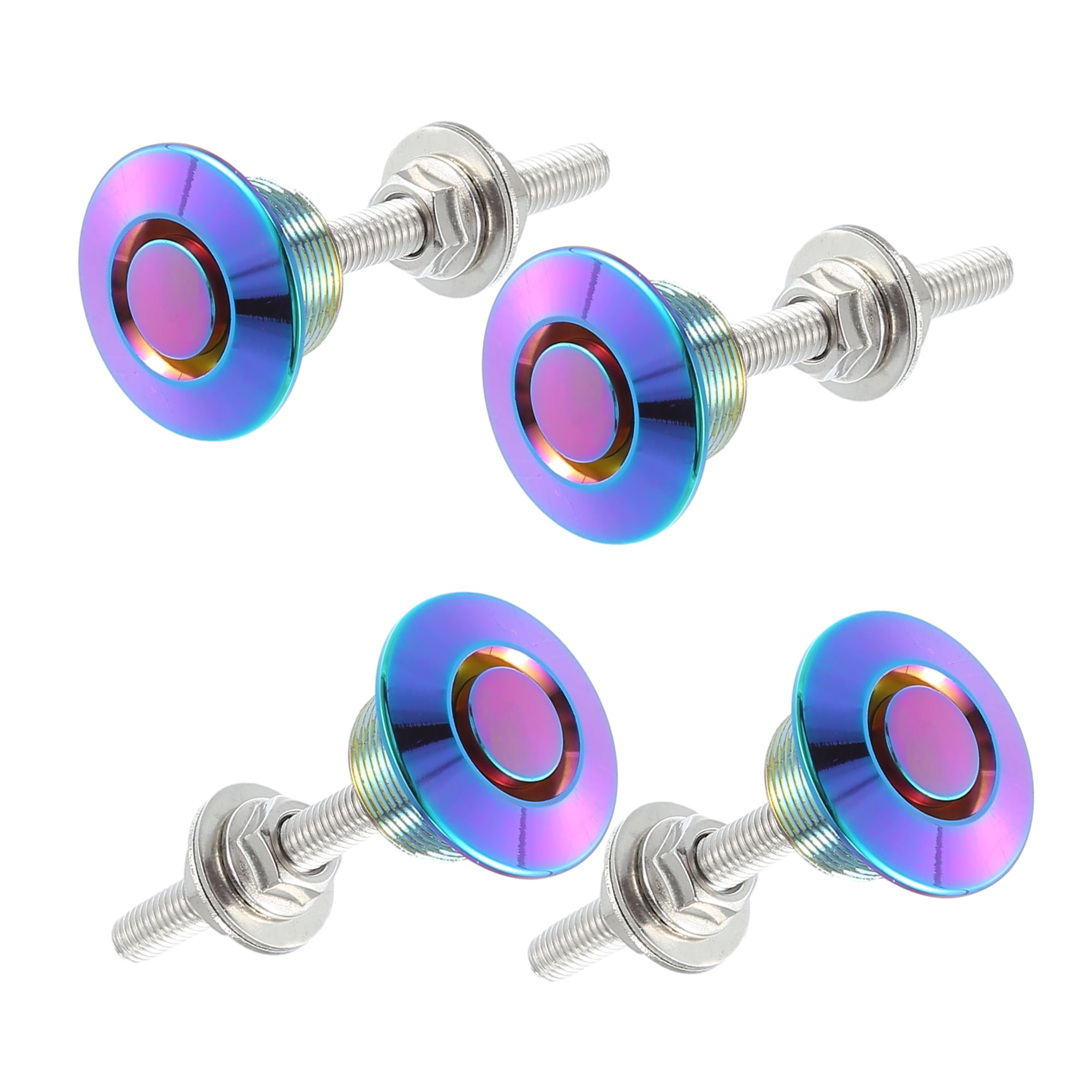 Unique Bargains 4 Pcs Assorted Color Bumper Quick Release Lock Latch ...