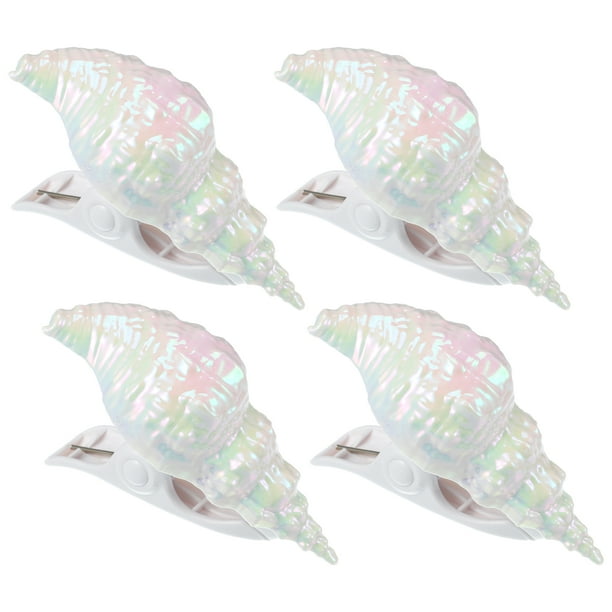 Unique Bargains 4 Pcs Conch ABS Plastic Clothespins for Clothes Craft ...