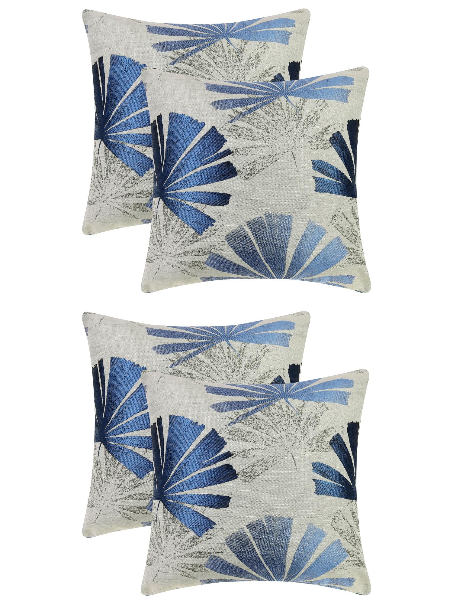 Unique Bargains 4 Pcs Leaf Pattern Cushion Cases Decorative Throw ...