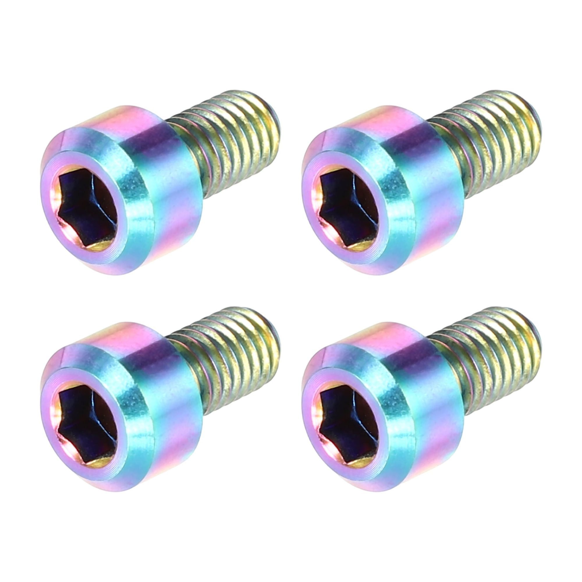 Unique Bargains 4 Pcs M5x9mm Universal Titanium Bolt Bicycle Motorcycle ...