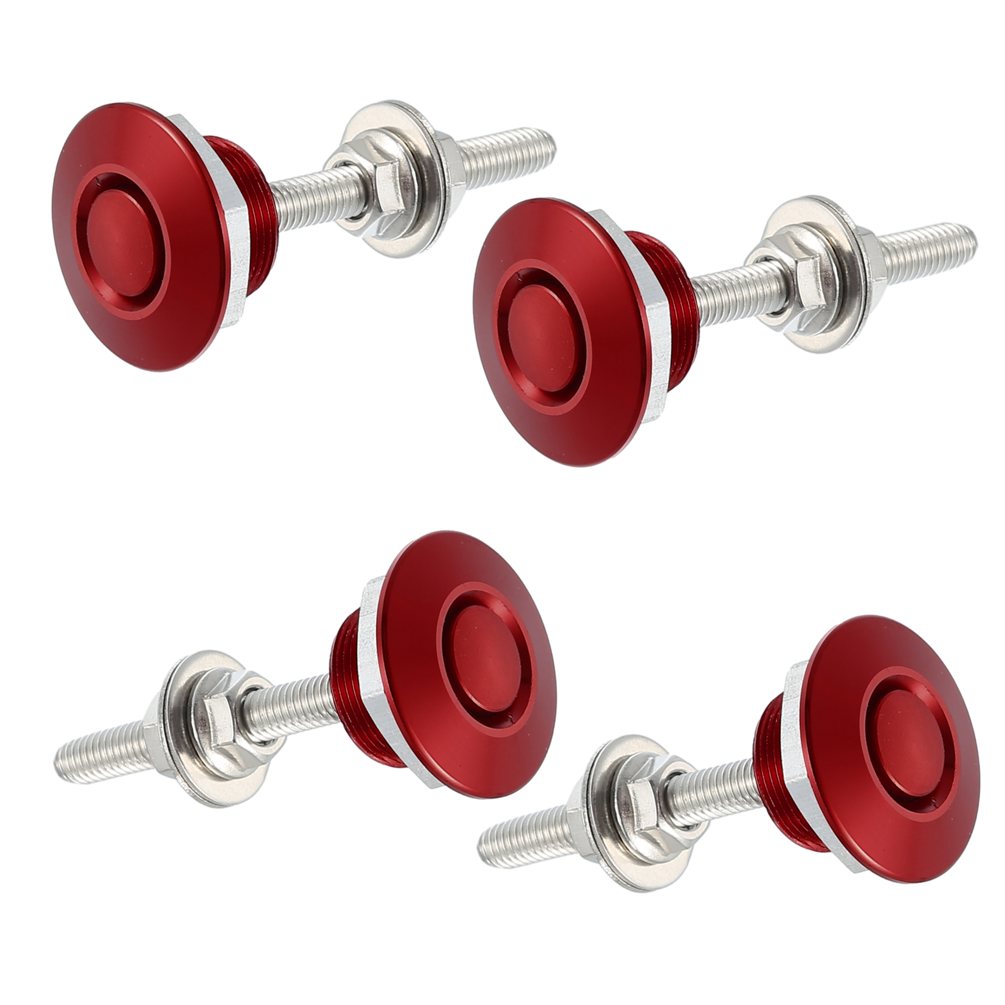 Unique Bargains 4 Pcs Red Bumper Quick Release Lock Latch Aluminum ...