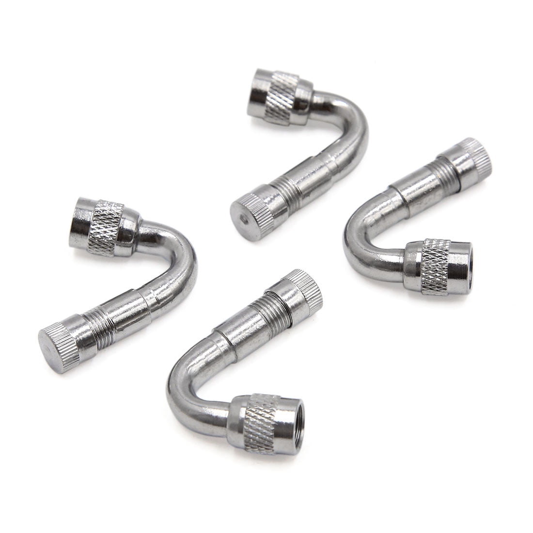 Unique Bargains 4 Pcs Silver Tone 45 Degree Bent Car Vehicle Wheel Rim ...