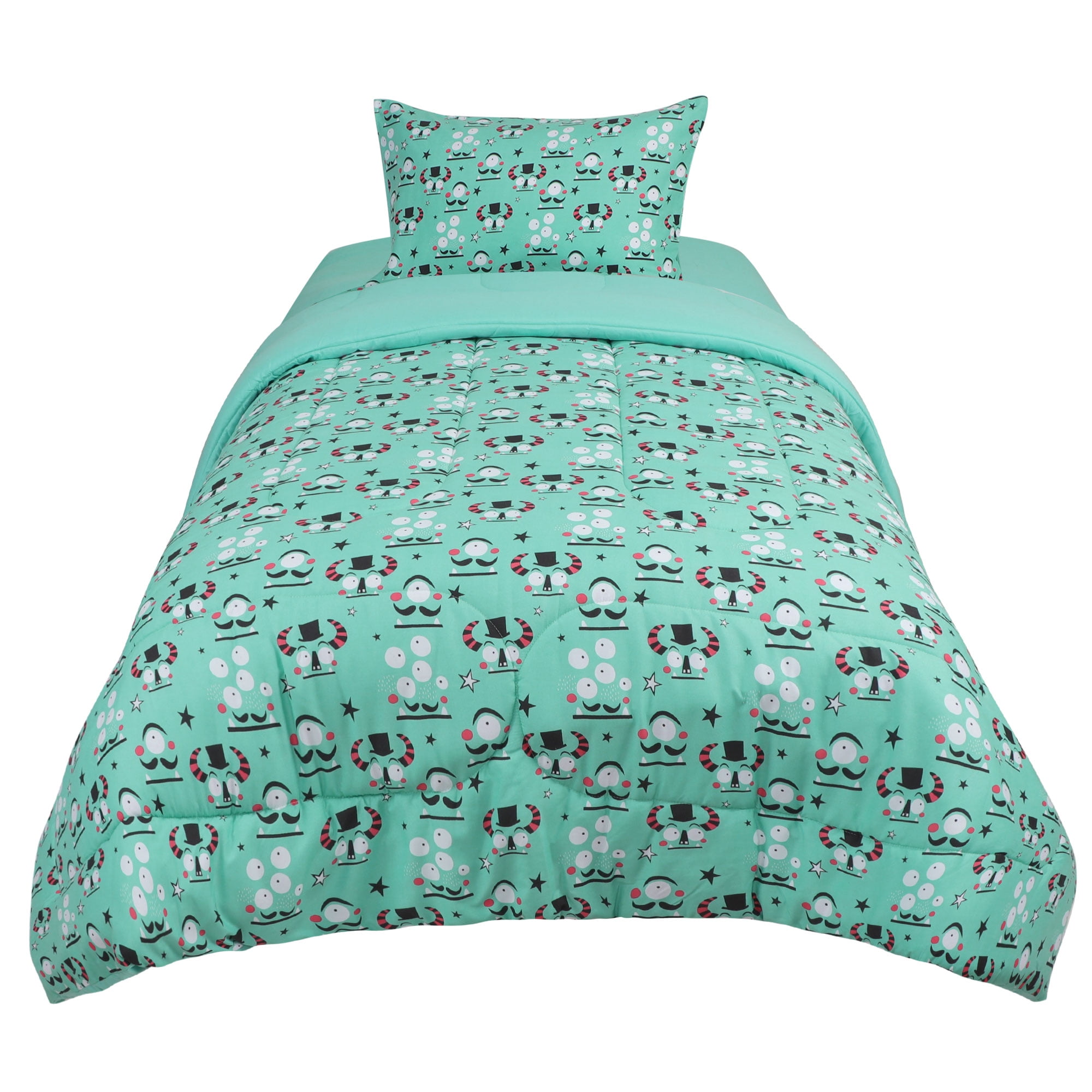 Unique Bargains 4-Piece Microfiber Kids Bed Comforter Set Twin - Alien ...