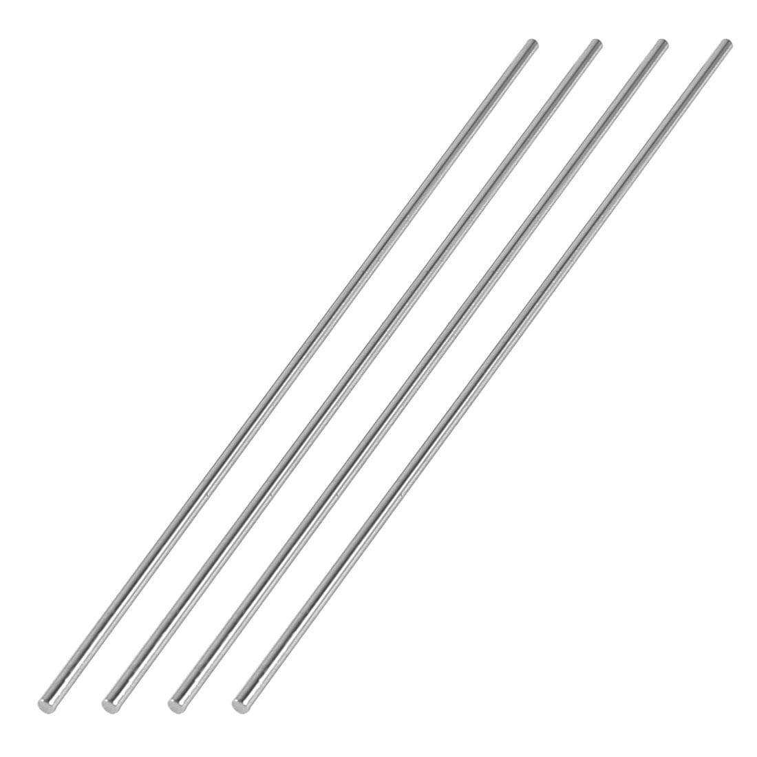 Unique Bargains 4 Pieces 2mm Dia 5.9" Length Silver Tone Round Rod Bar ...