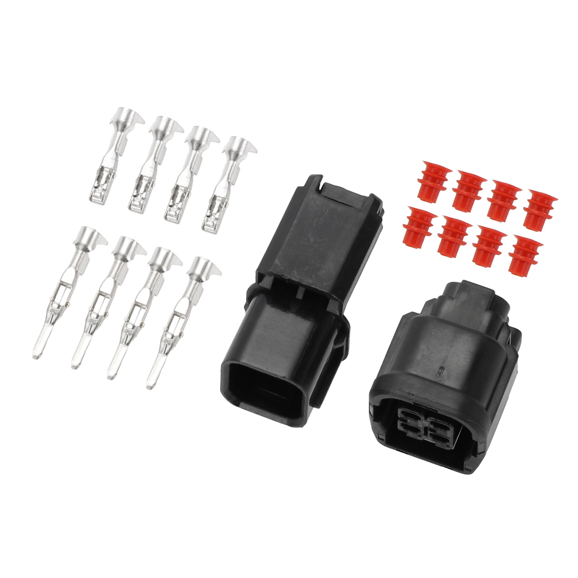 Unique Bargains 4 Pin LED Headlight Connector Plug Waterproof Male ...