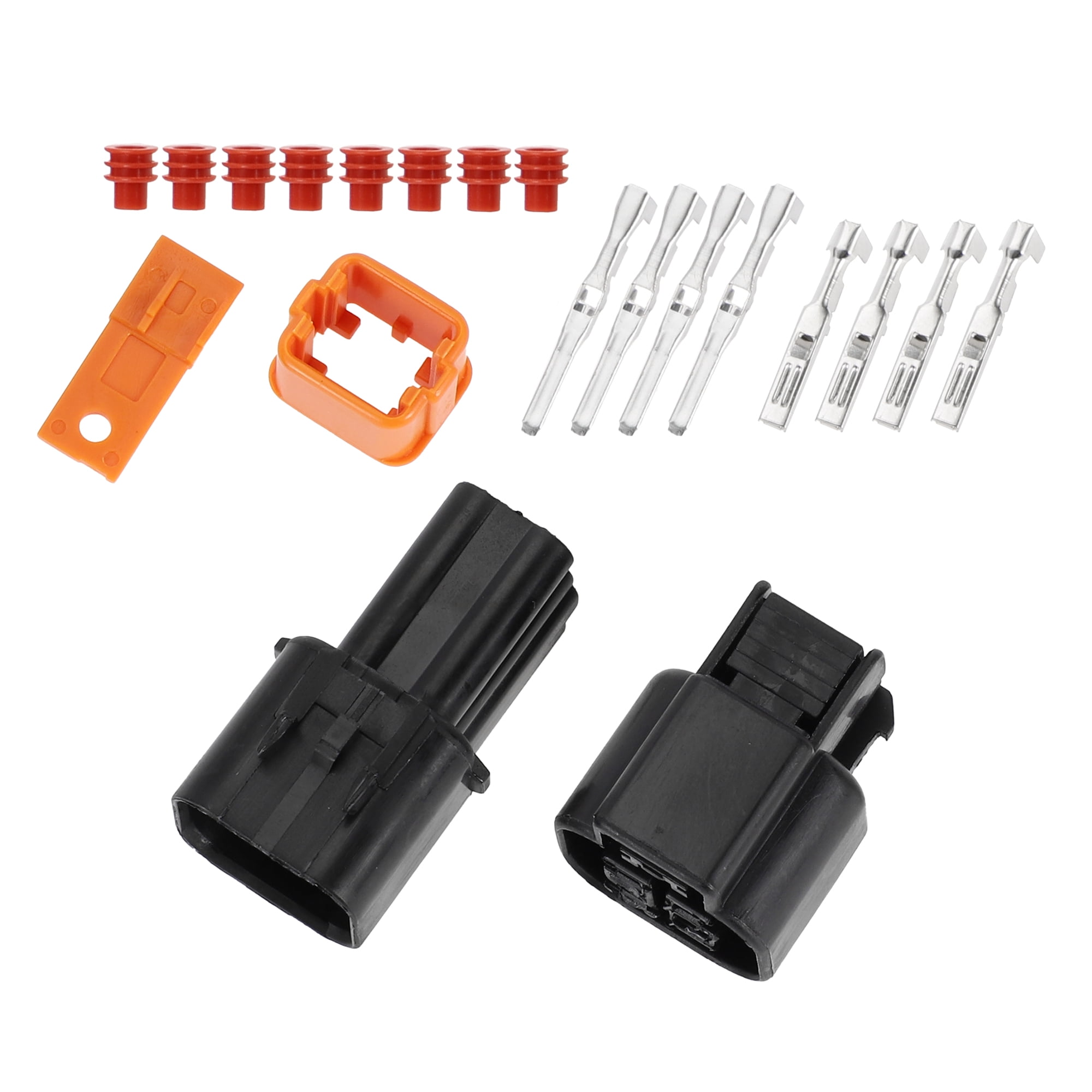 Unique Bargains 4 Pin Oxygen Sensor Connector Housing Male Female Wire ...