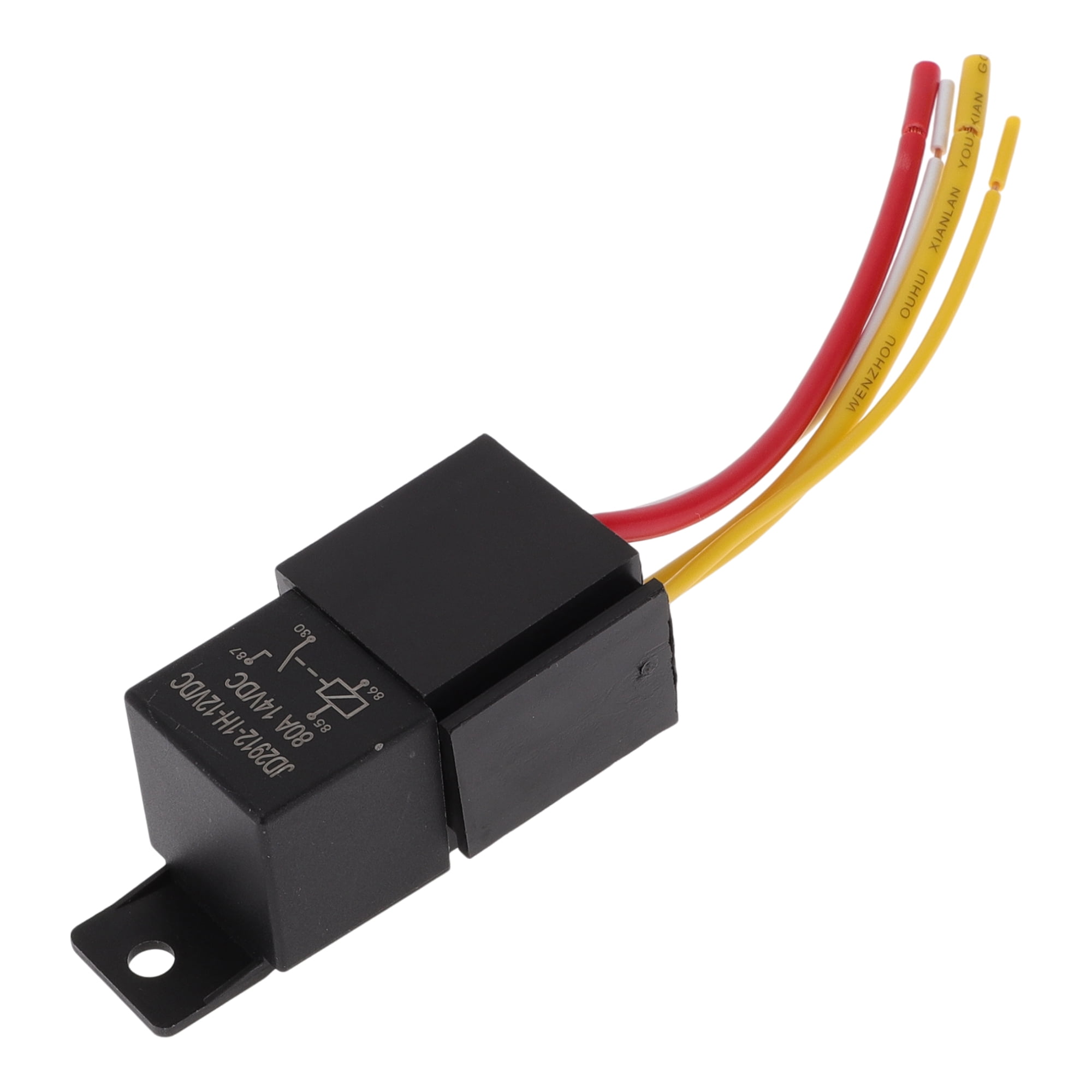 Unique Bargains 4 Pins 80A 12V Auto Relay with Harness Sockets ...