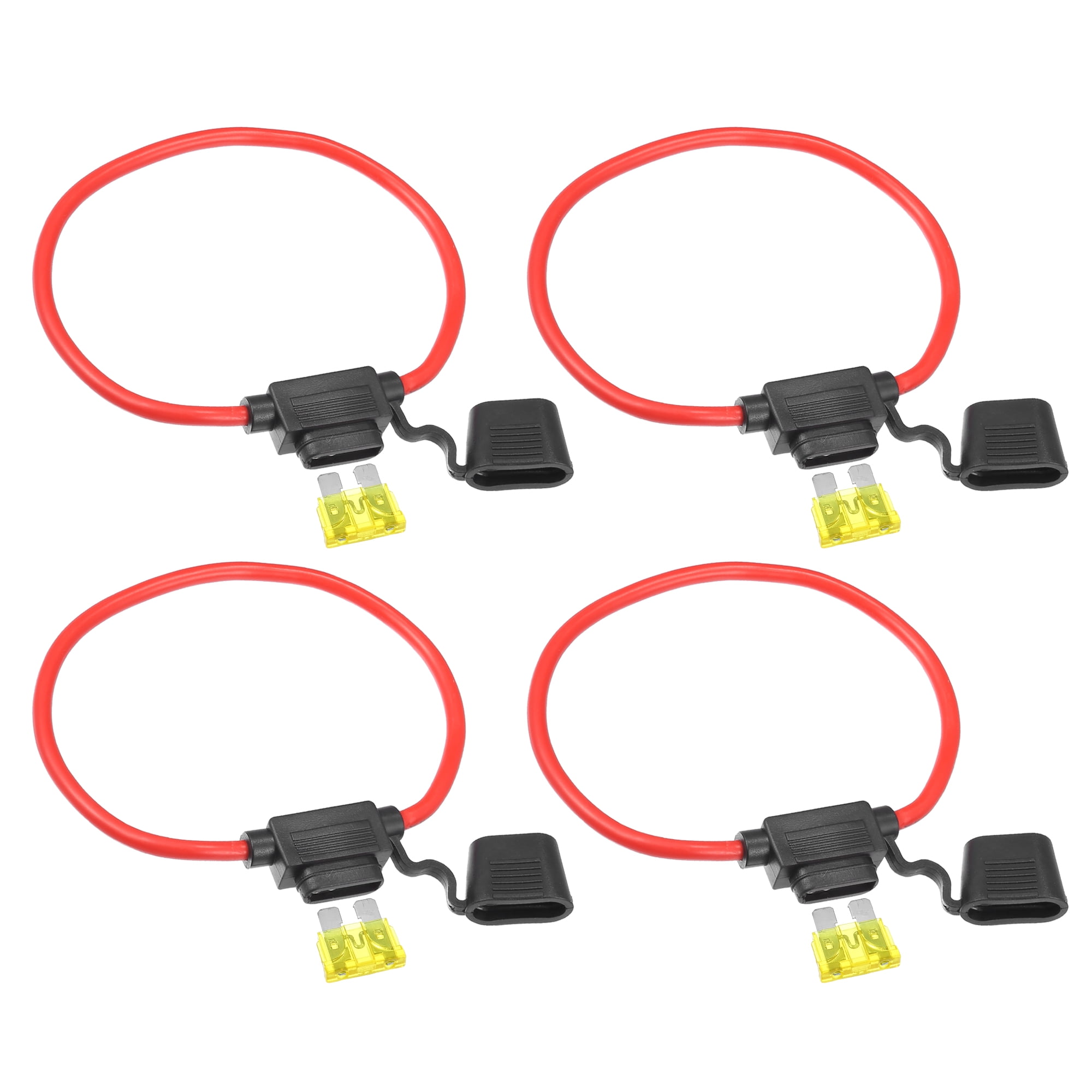Unique Bargains 4 Set DC 12V 10 Gauge Car in Line ATC Blade Style ...