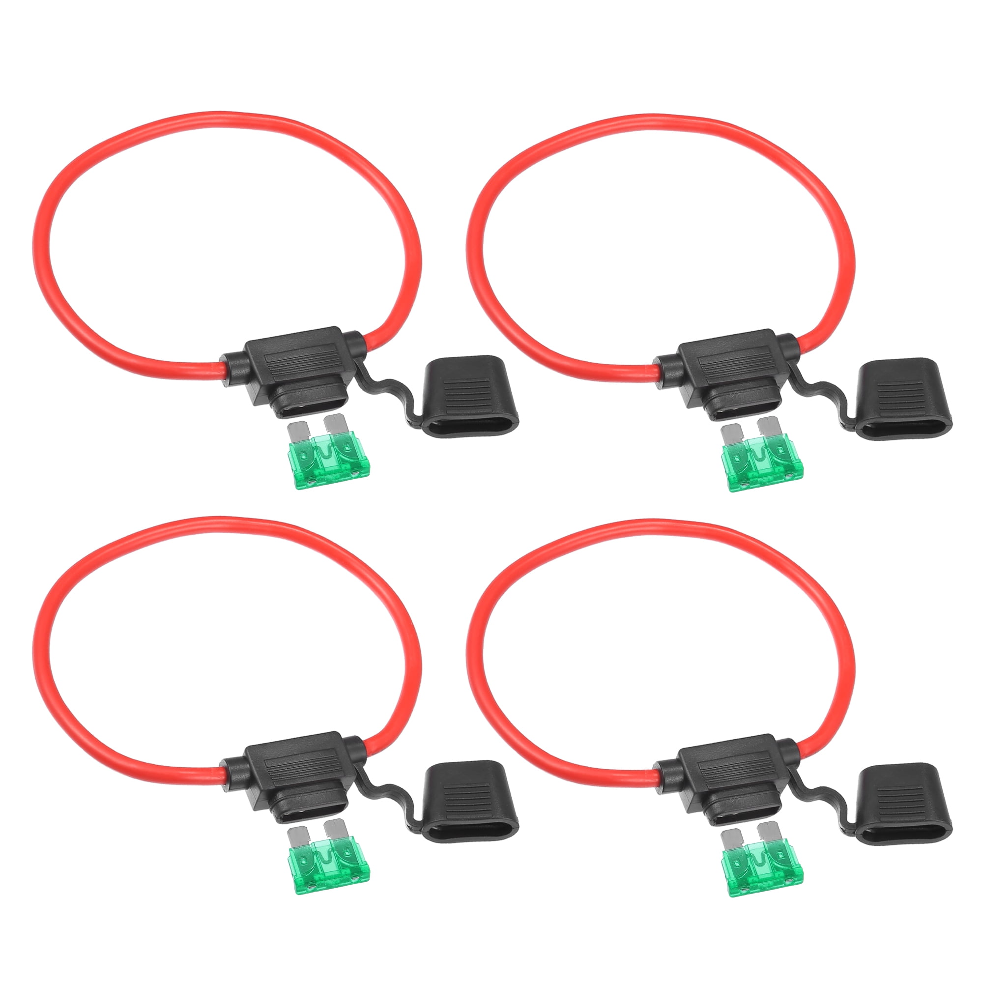 Unique Bargains 4 Set DC 12V 10 Gauge Car in Line ATC Blade Style ...